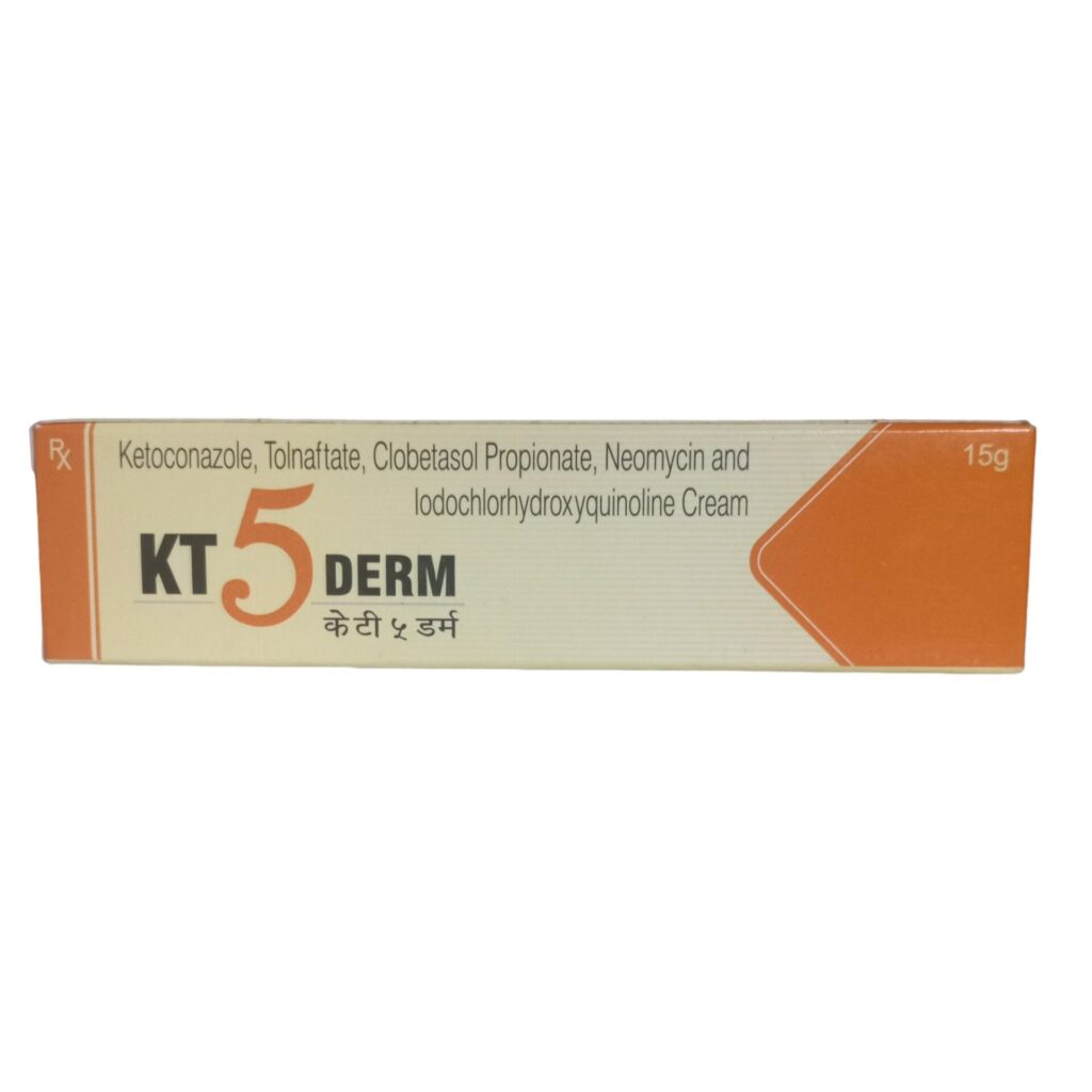 Kt5 Derm Cream 15g | Tolnaftate, Ketoconazole, Neomycin - Laborate