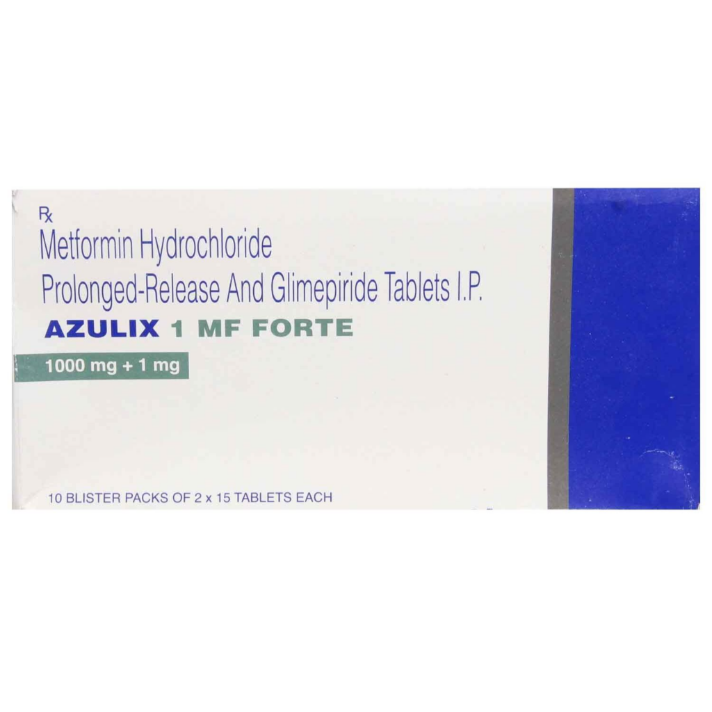 Azulix MF Forte 1 Tablet | Glimepiride Diabetes Medicine