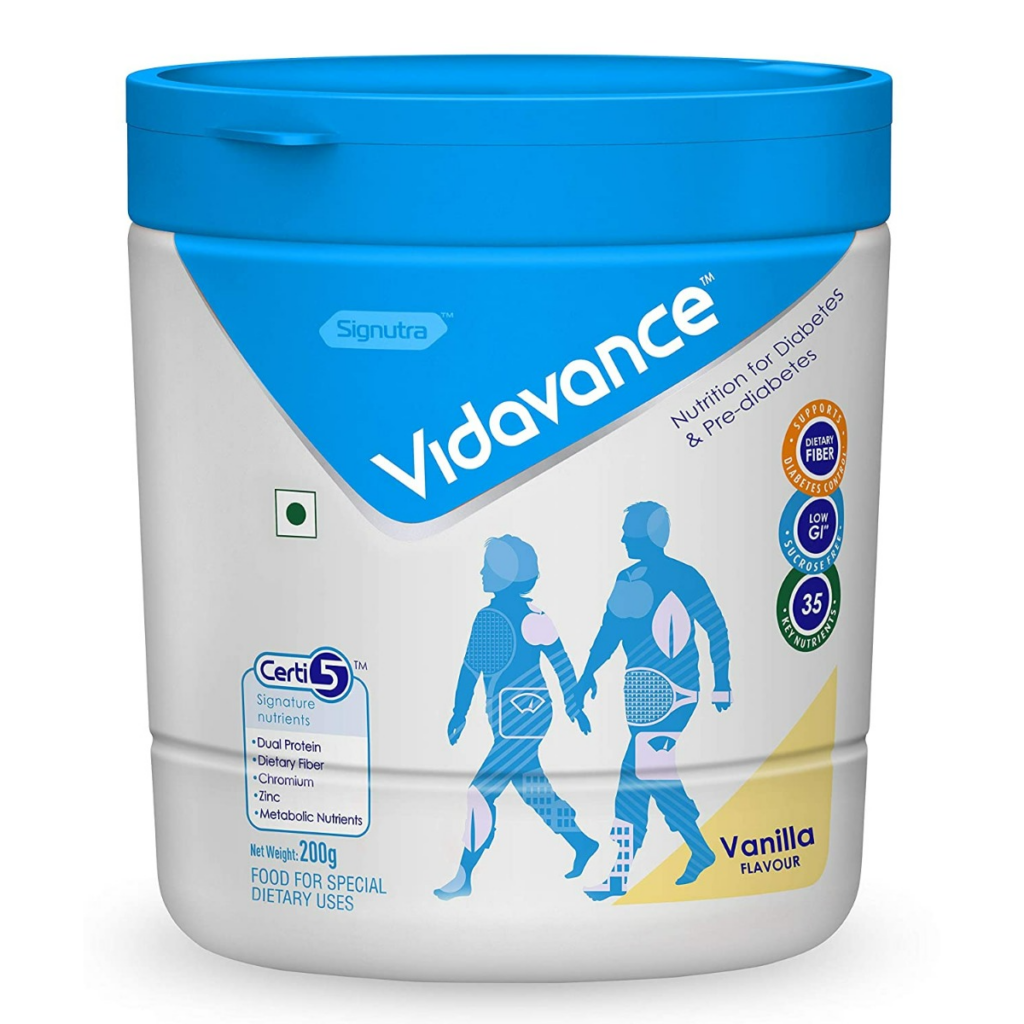 Vidavance Powder Vanilla 200Gm - Sugar-Free Nutrition Supplement