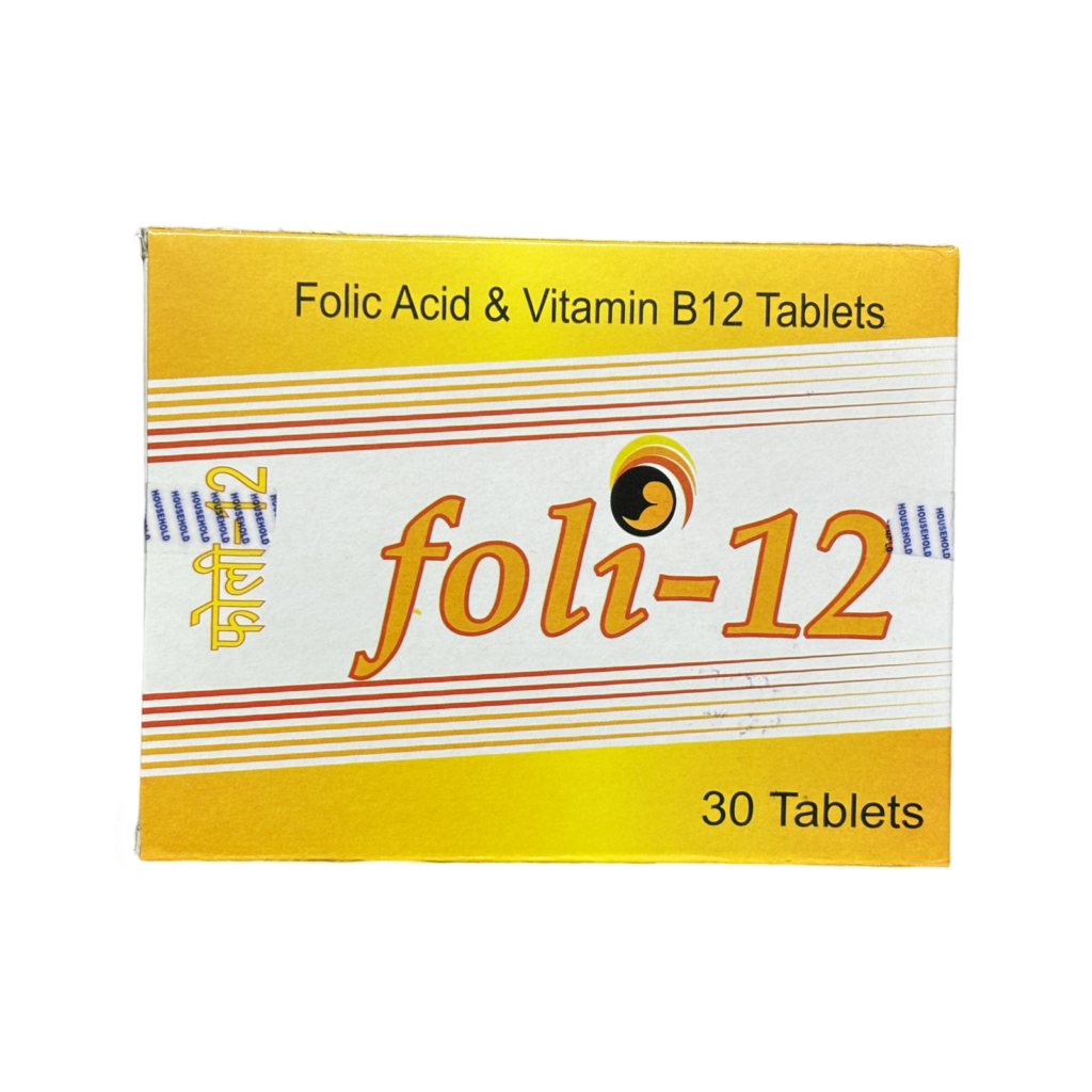 Foli-12 Tablet - Support Healthy Blood Cells & Energy Boost | Household ...