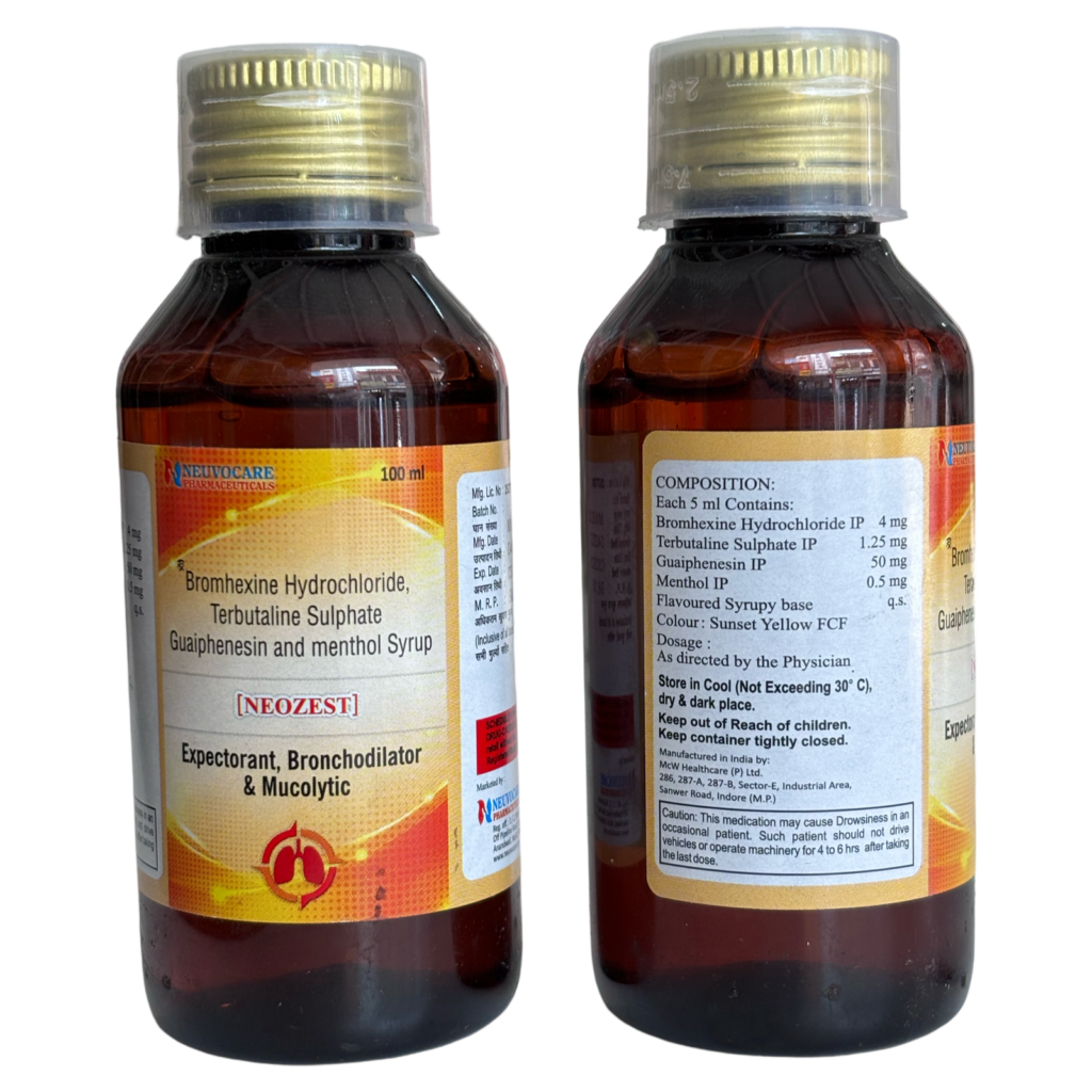 Neozest Syp 100ml - Cough Relief Syrup | Neuvocare Pharmaceuticals