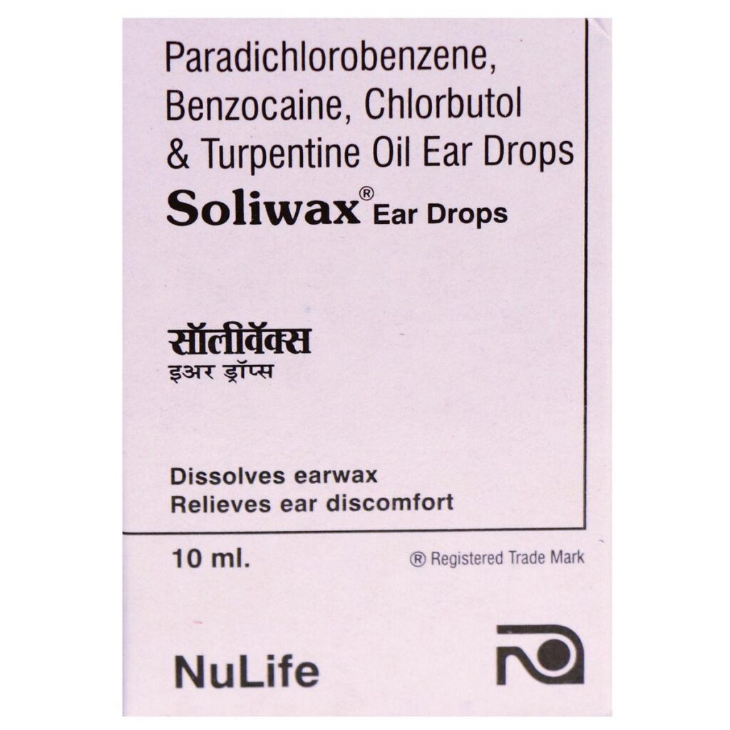 Soliwax Ear Drops | Relieve Ear Pain | Benzocaine & Paradichloro