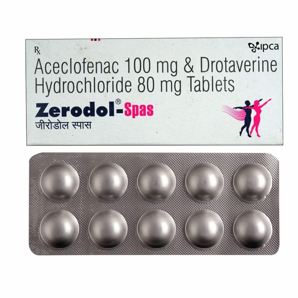 Zerodol Spas Tablet - Relieve Pain & Spasms | Aceclofenac, Drotaverine ...