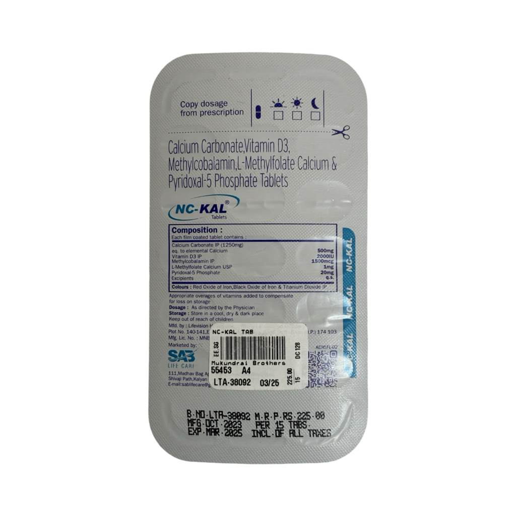 Nc-Kal Tablet - Effective Medicine by Sab.